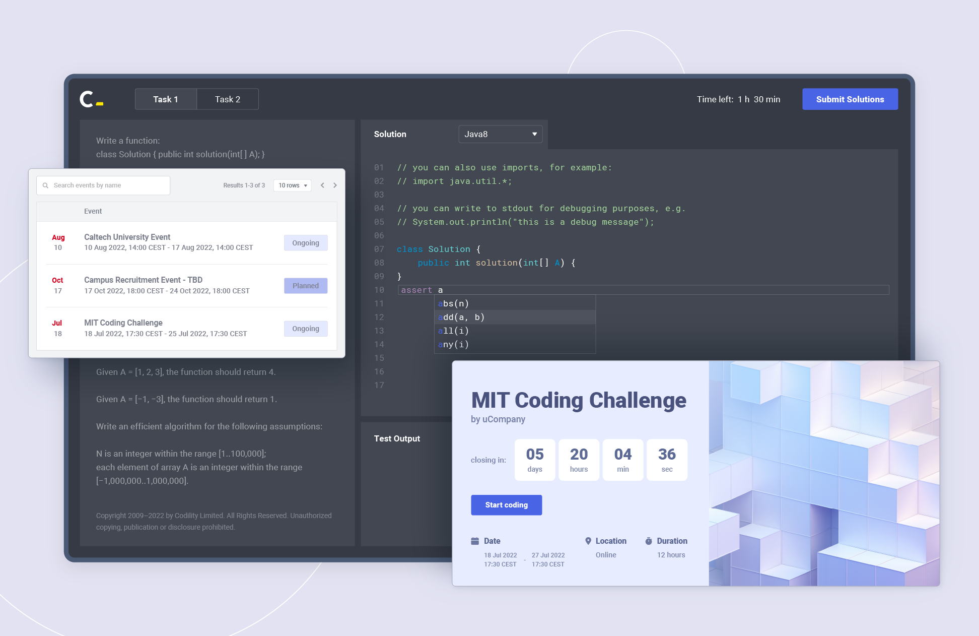 Hackathon & Campus Recruitment Events for Enterprises | Codility